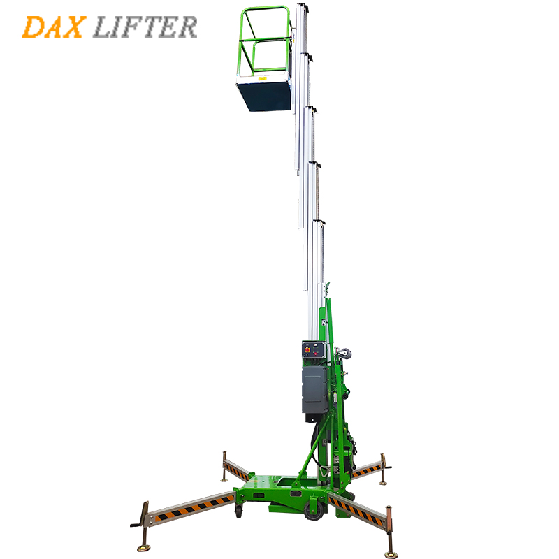China One Man Vertical Aluminum Man Lift Manufacturer and Supplier | Daxin